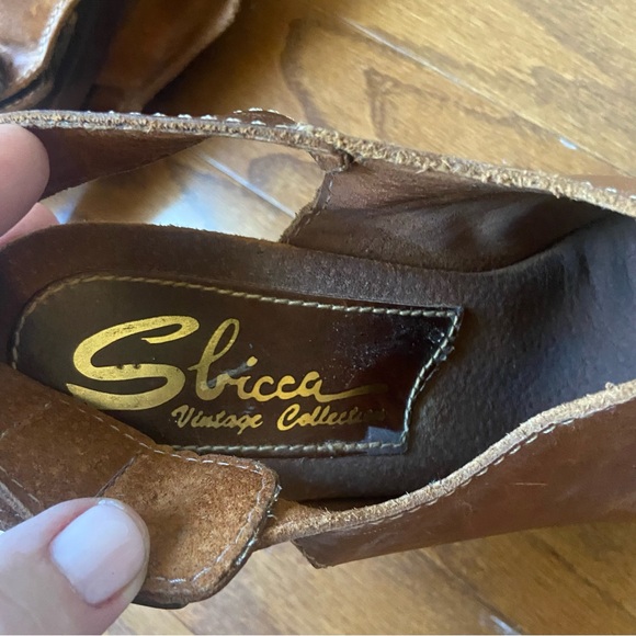 Sbicca | Shoes | Sbicca Redmond Brown Leather Platform Pump Sz9 | Poshmark
